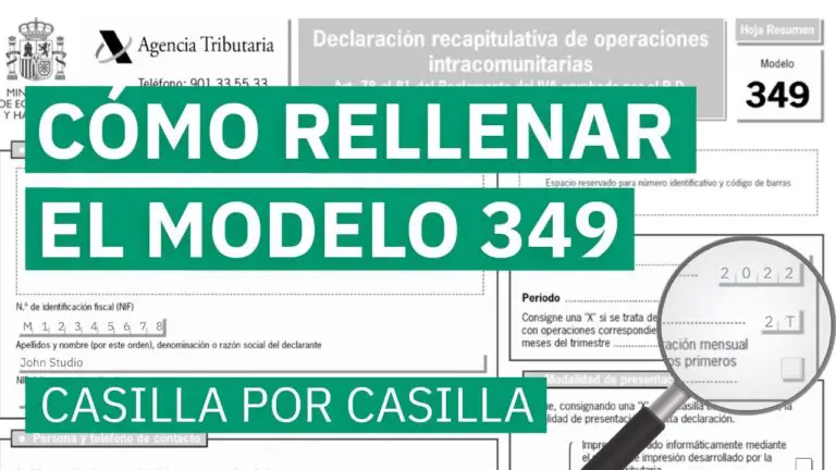 Modelo 349 como rellenar | Actualizado septiembre 2025